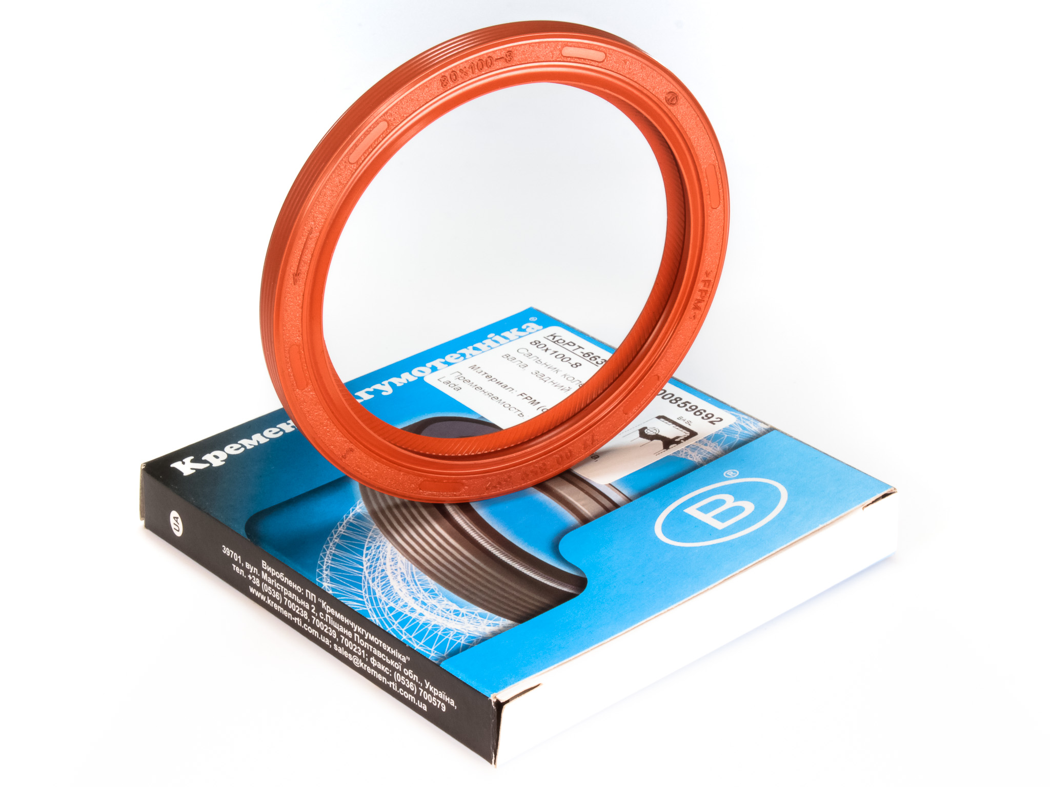 77 00 859 692 Rear crankshaft seal Renault / Dacia / Lada 80х100-8 FPM