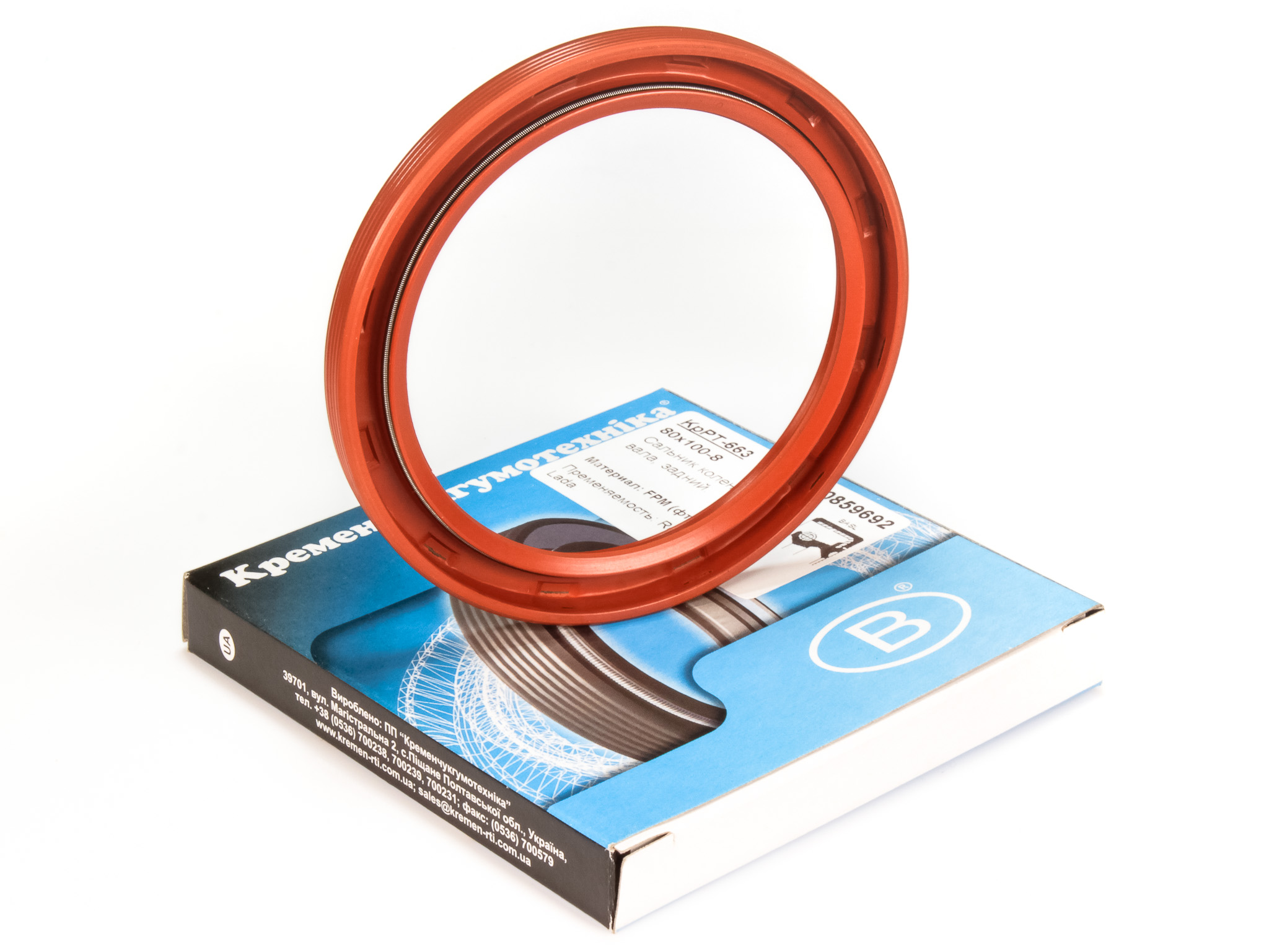 77 00 859 692 Rear crankshaft seal Renault / Dacia / Lada 80х100-8 FPM